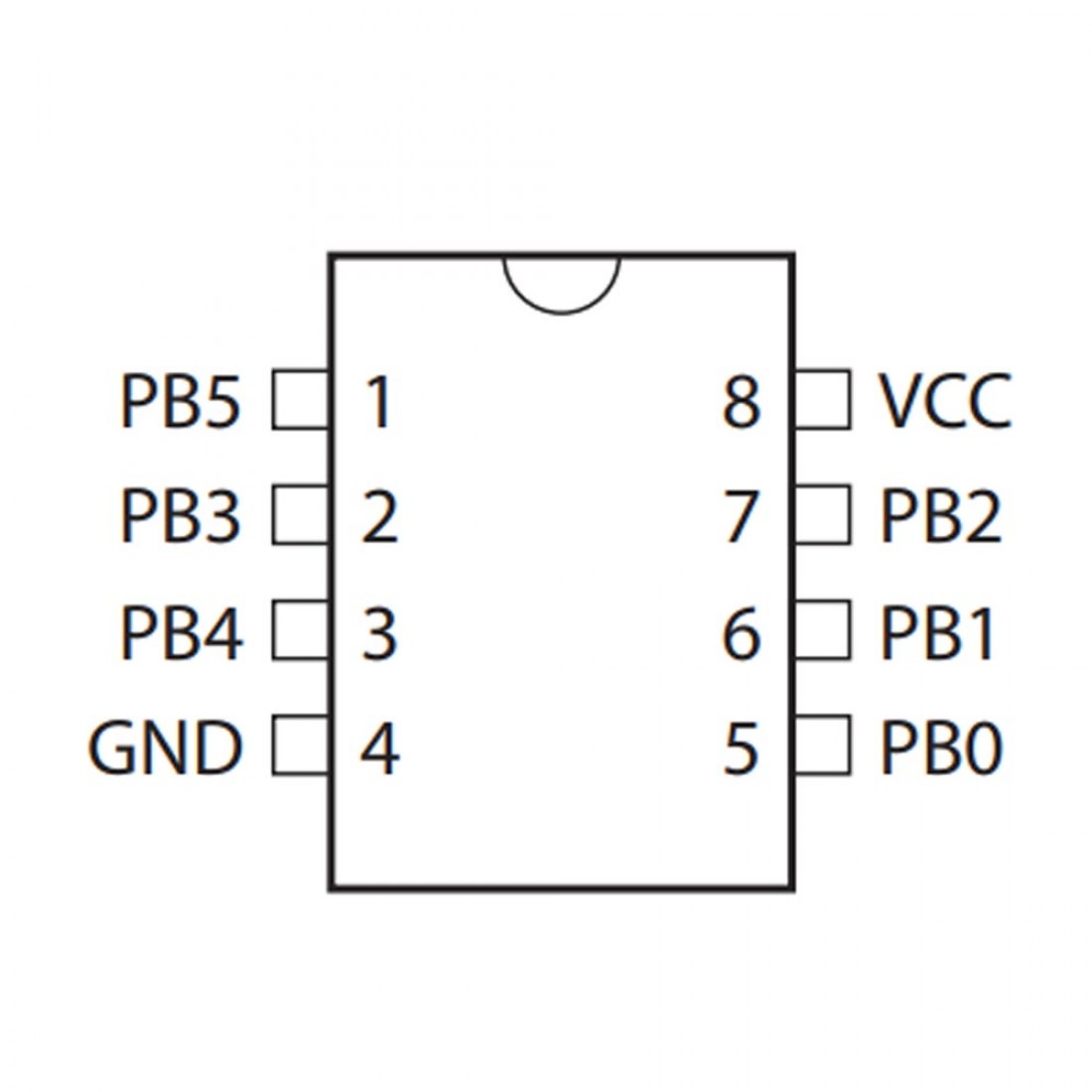 ATTINY85-20PU - 8-bit Microcontroller