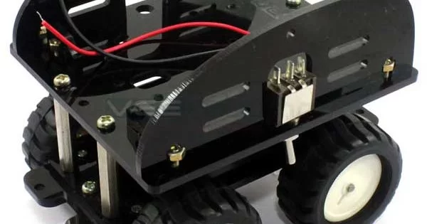 4WD Chassis with N20 Metal Gear Motors - Black Aluminum