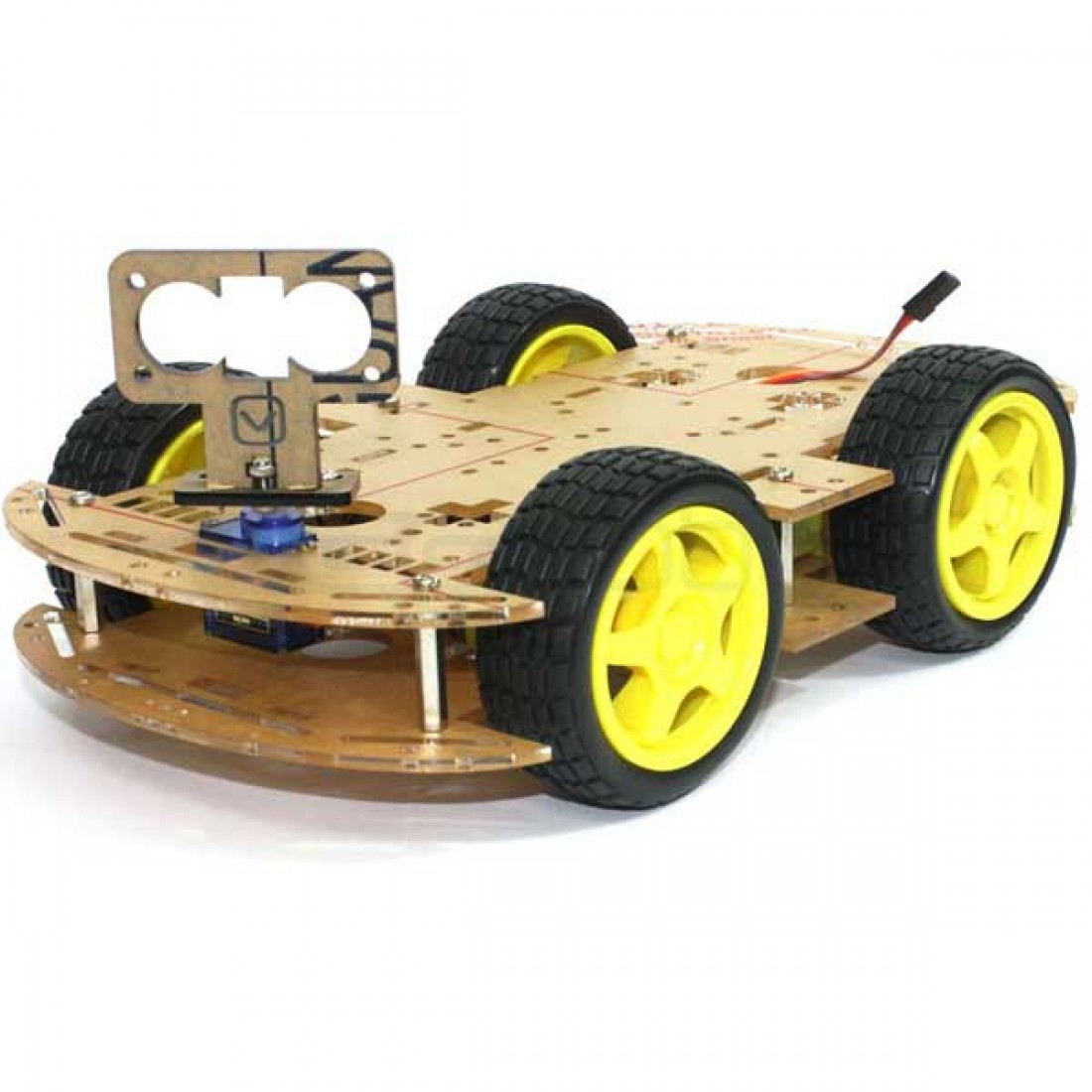 4WD Clear Acrylic Robot Chassis Set