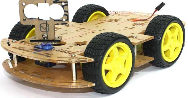 4WD Clear Acrylic Robot Chassis Set