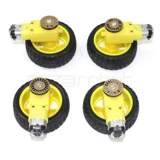 4WD Clear Acrylic Robot Chassis Set