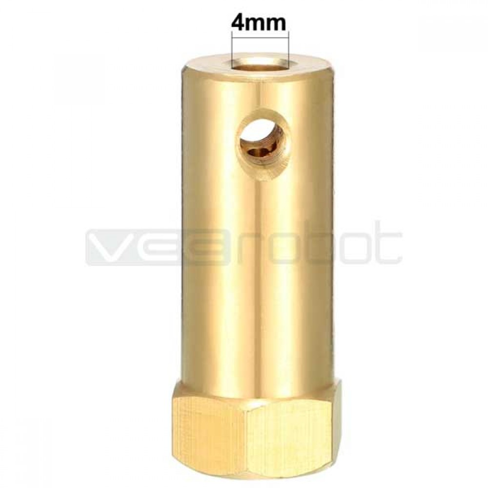 4mm Hex coupling for Robot Wheel - Length 30mm