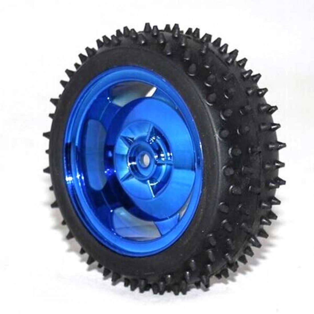 Robot Rubber Wheel (85 x 38mm) - Blue - Hex Slot