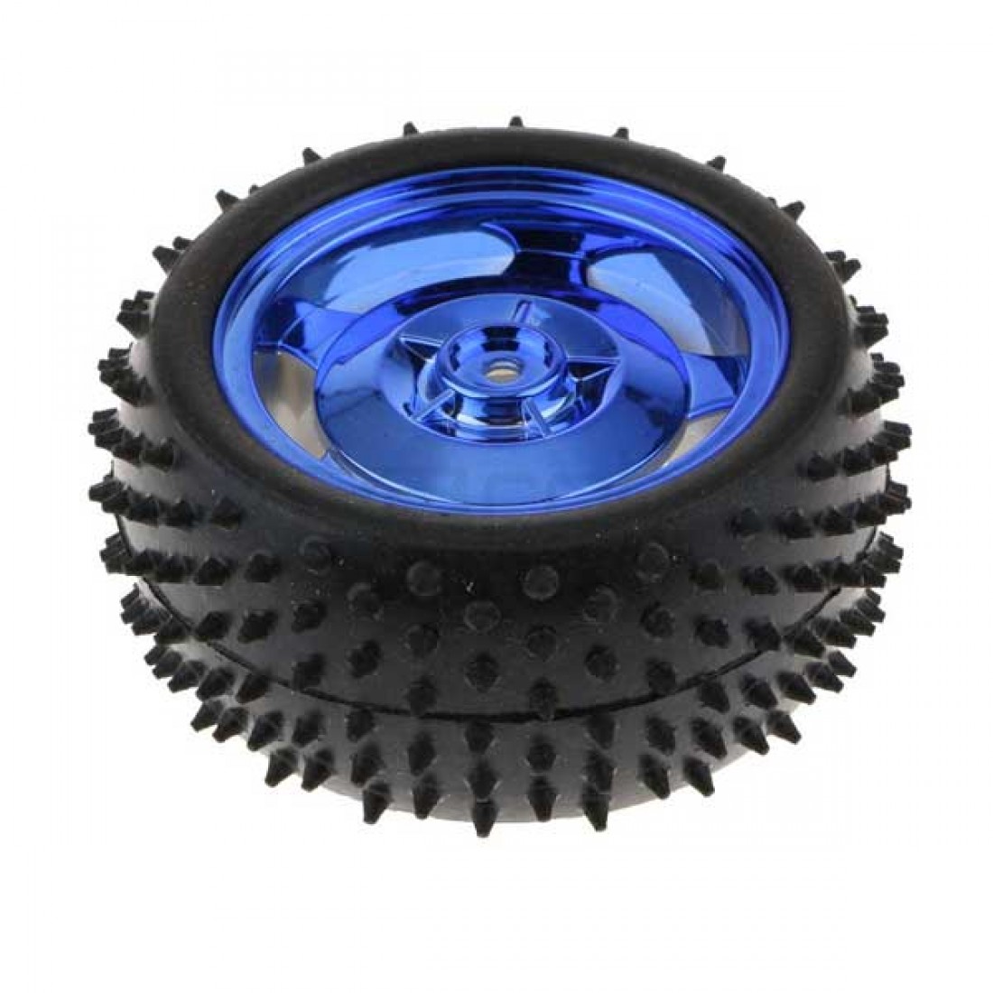 Robot Rubber Wheel (85 x 38mm) - Blue - Hex Slot